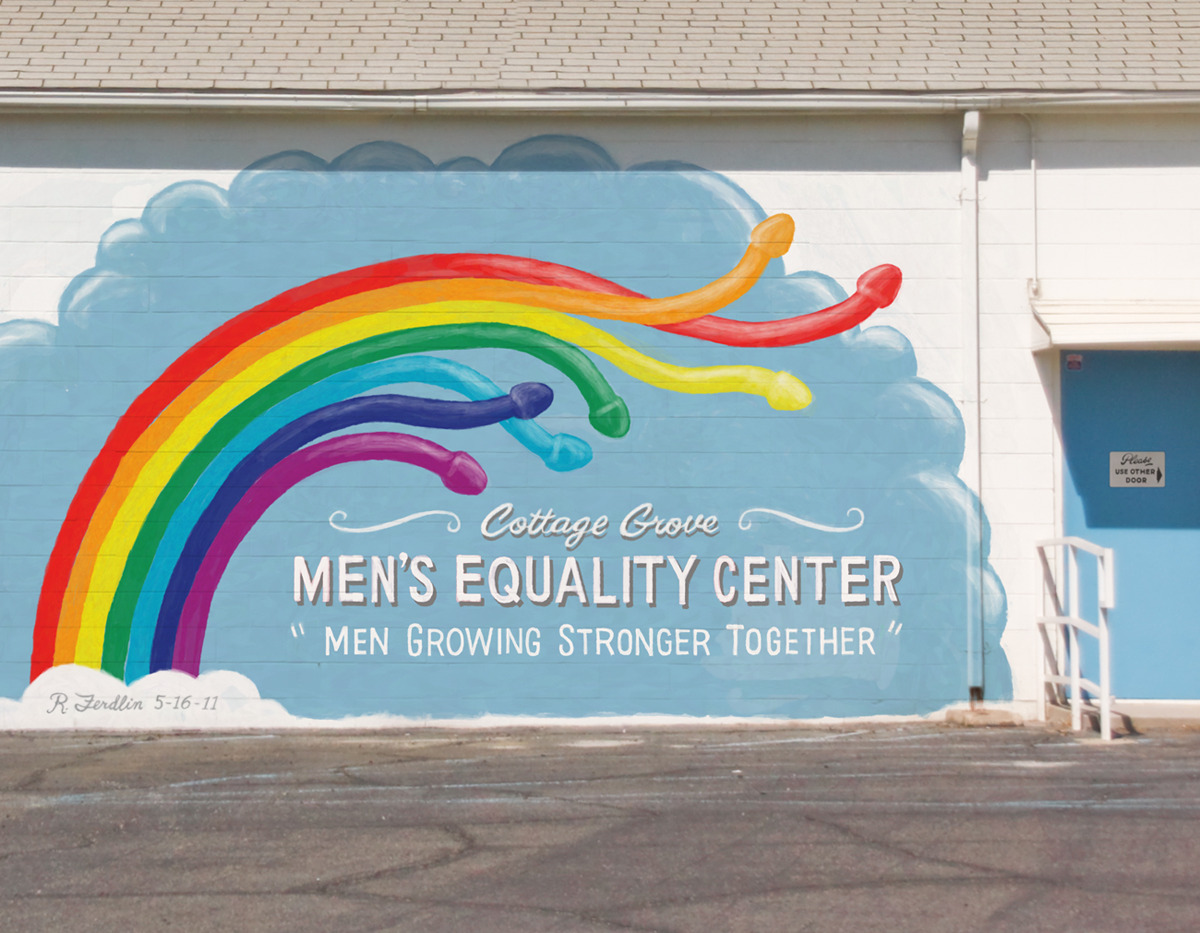 Men’s Equality Center mural, Cottage Grove, OR - LiarTownUSA